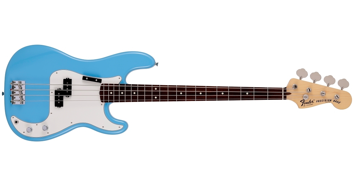 Blue Fender Bass Guitar