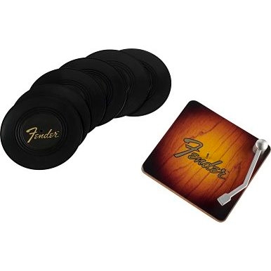 Fender™ Sunburst Turntable Coaster Set | Fender™ Sunburst Turntable ...