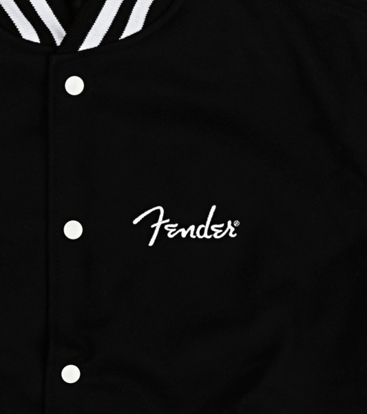 Fender Custom Shop Varsity Jacket, Black/white, Xl - 9190114606 EAN ...