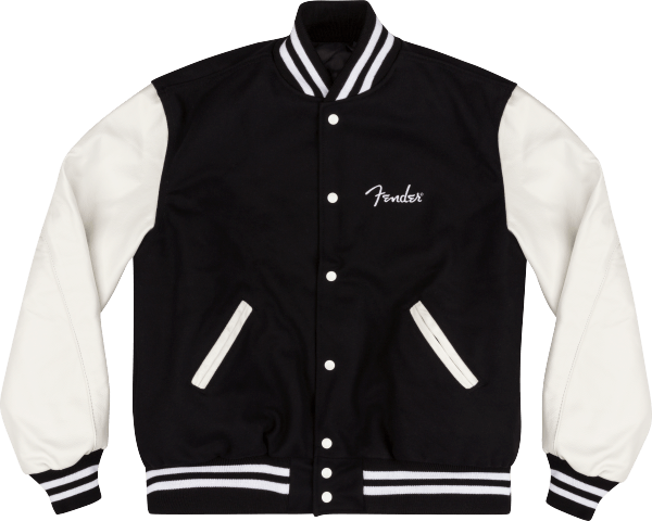 Fender Custom Shop Varsity Jacket, Black/white, Xl - 9190114606 EAN ...