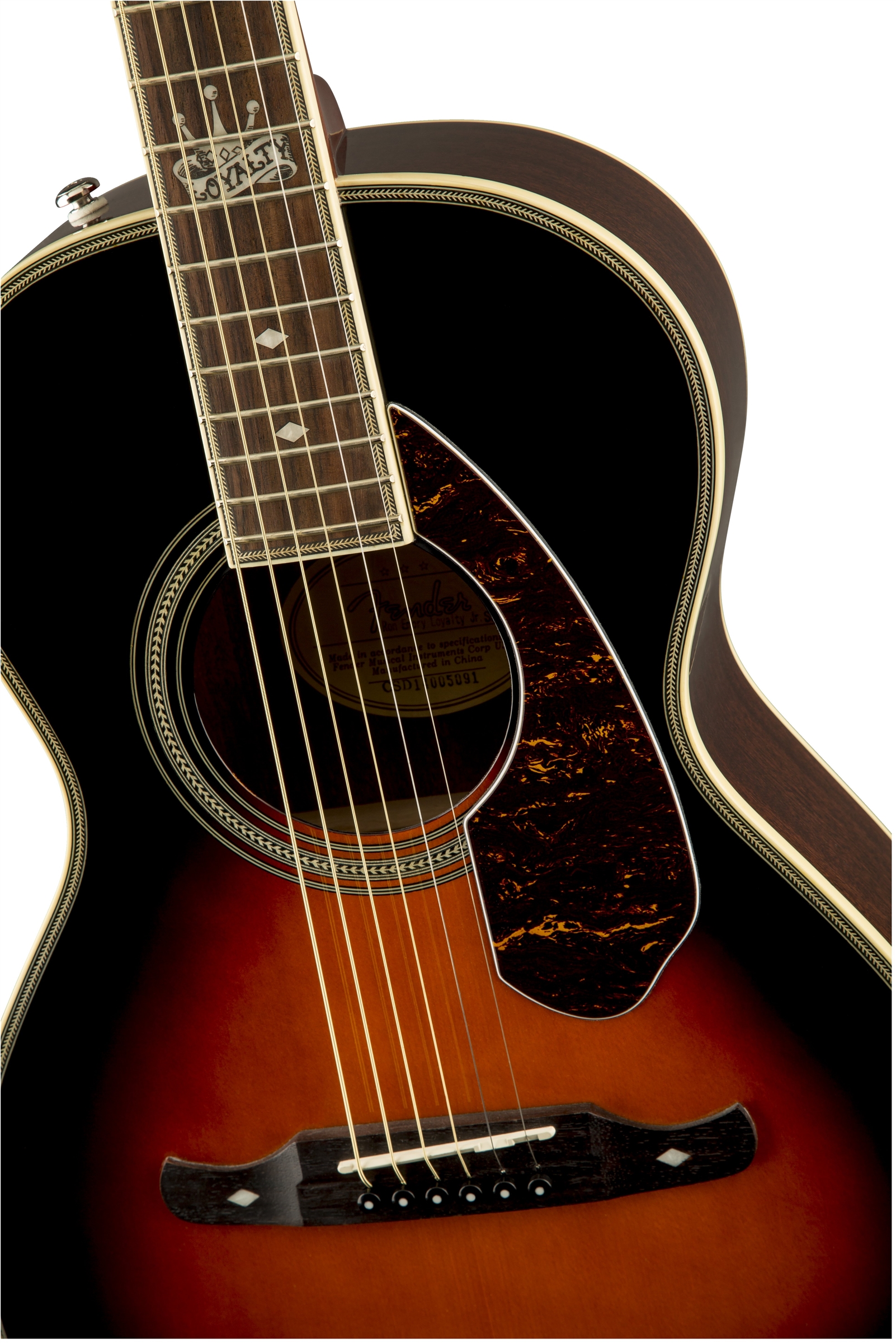 Ron Emory "Loyalty" Parlor, Vintage Sunburst | Fender Acoustic Guitars